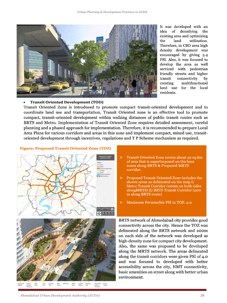 Ahmedabad TOD Urban Planning | PDF