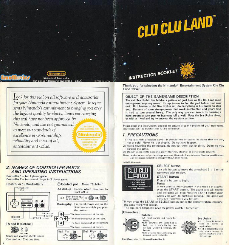 Clu Clu Land-Manual | PDF