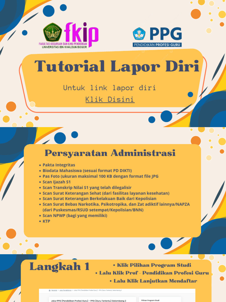 Panduan Lengkap Lapor Diri Mahasiswa | PDF