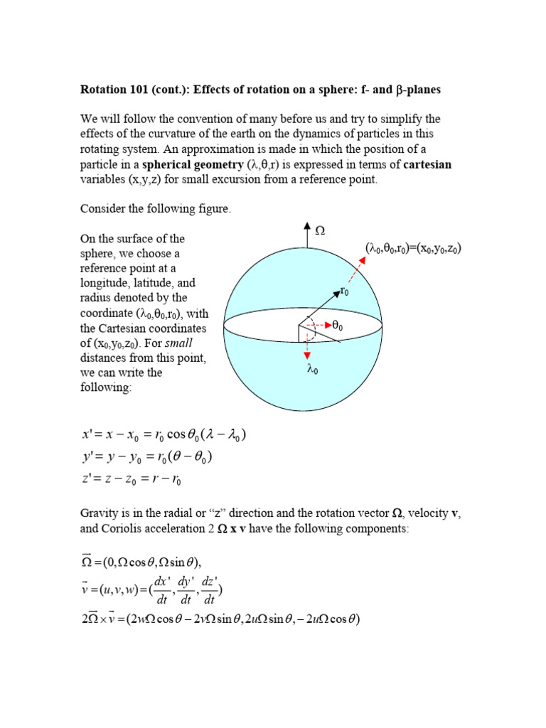 Effect of Rotation On A Sphere | PDF | Sphere | Velocity