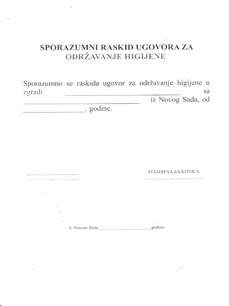 RED PLUS Sporazumni Raskid Ugovora | PDF