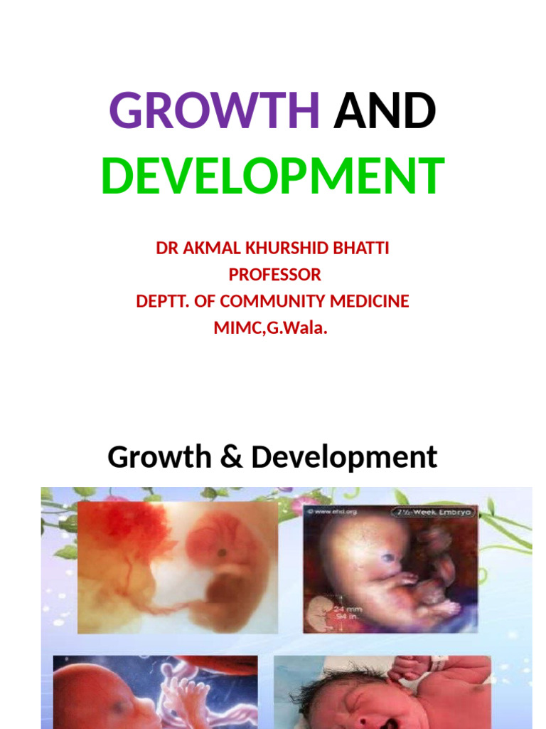 MCH 3 Growth & Development | PDF | Malnutrition | Anthropometry