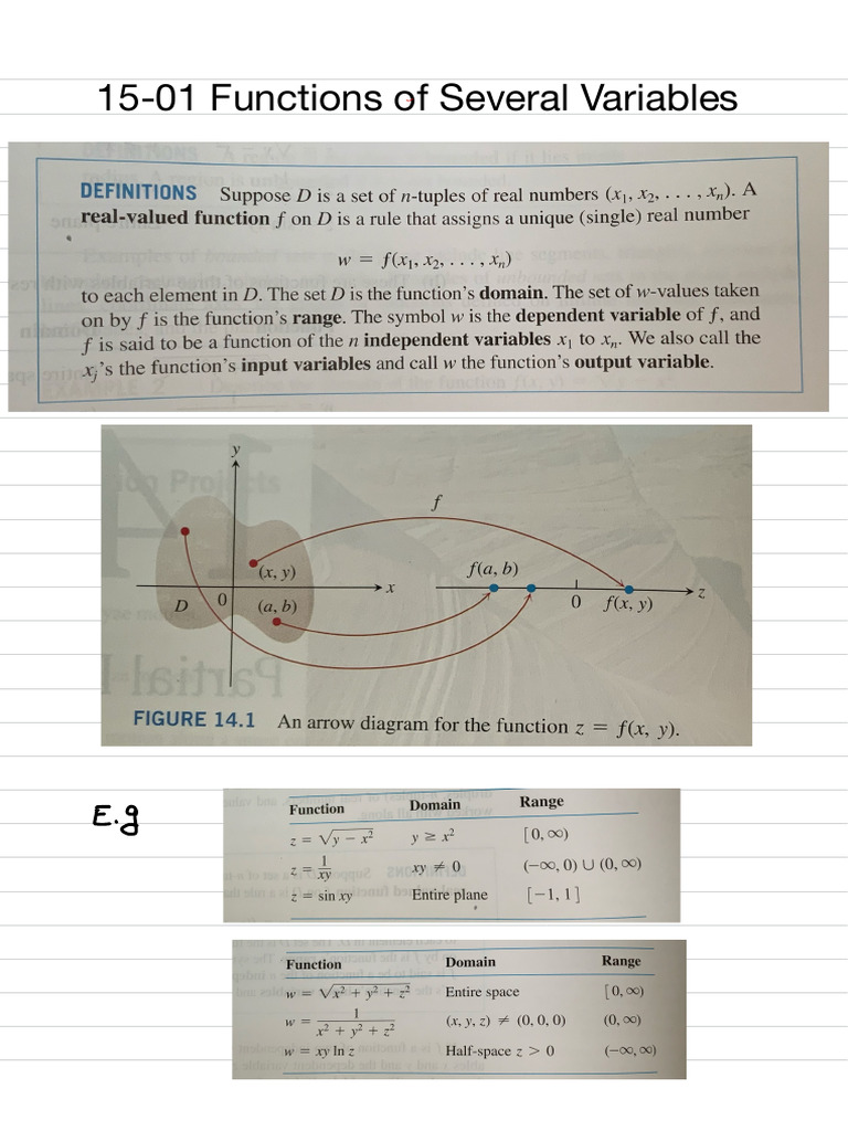 13-01 Functiion of Several Variables | PDF | Function (Mathematics ...