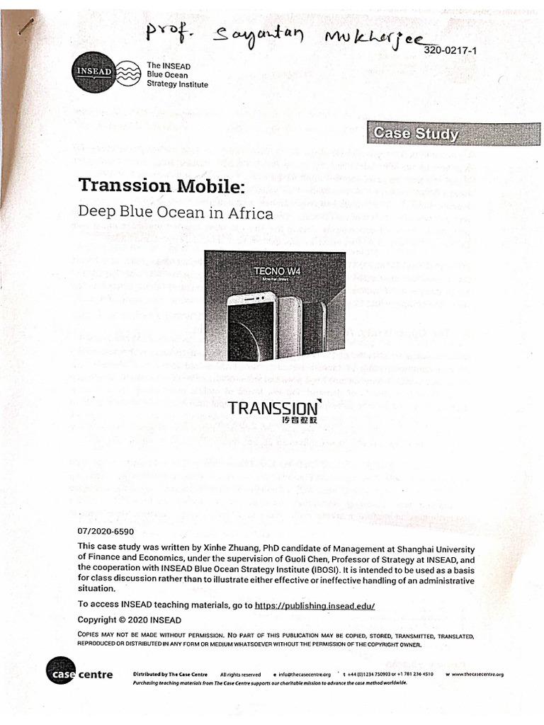 Transsion Mobile Case Study | PDF