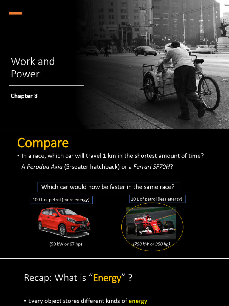Physics 24-26 (Y10) 8.0 Work and Power | PDF | Force | Kinetic Energy