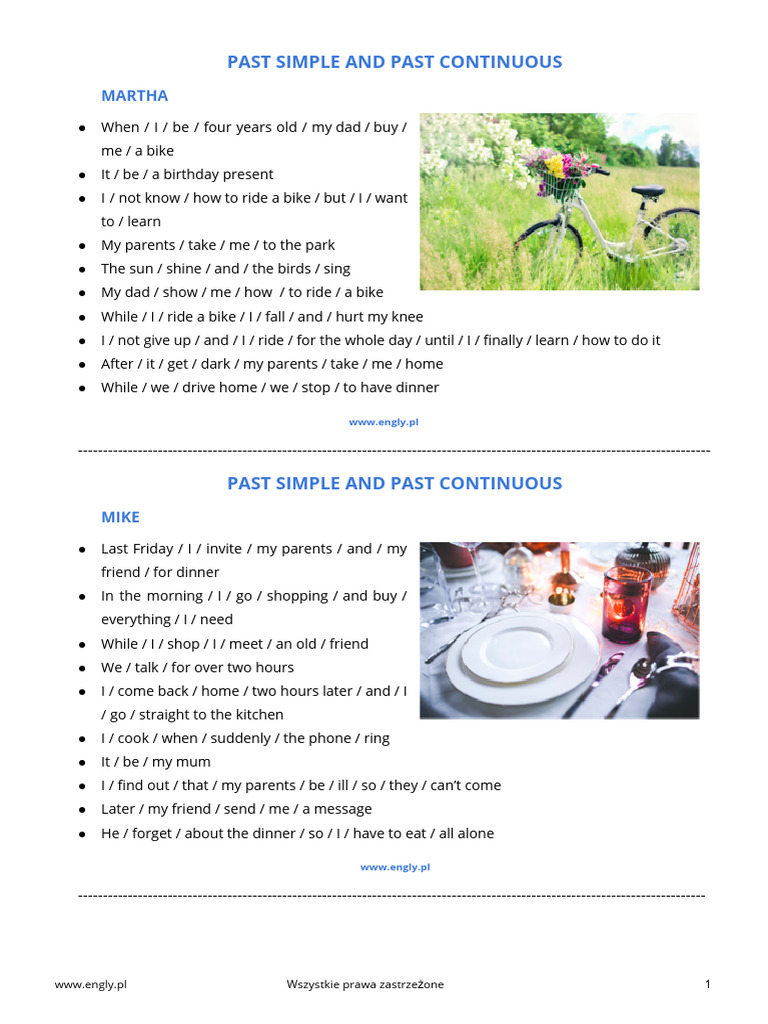 Past Simple vs. Past Continuous Usage | PDF