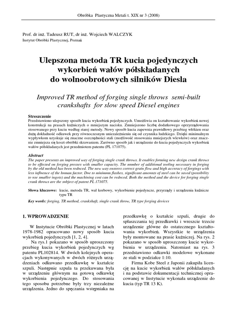 Ulepszona Metoda TR Kucia Pojedyncz | PDF