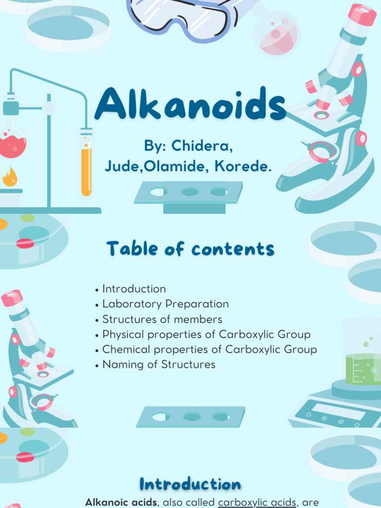 Blue Playful Science Chemistry Laboratory Group Project Presentation | PDF