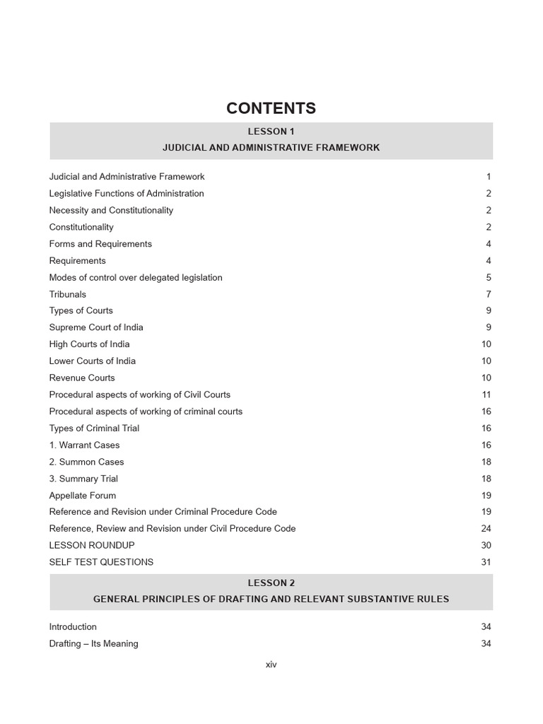 Lesson 1: Judicial and Administrative Framework | PDF