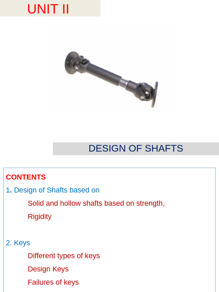 Unit II Designofshaftsandcouplings | PDF | Bending | Applied And Interdisciplinary Physics