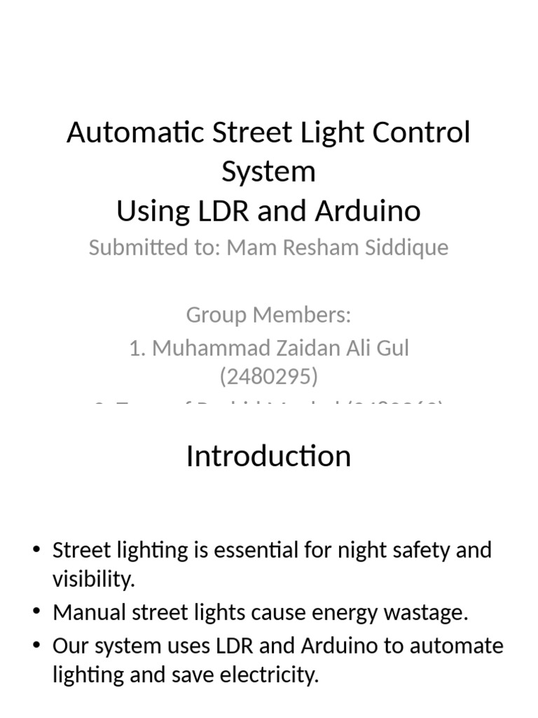 Automatic Street Light Project Updated | PDF