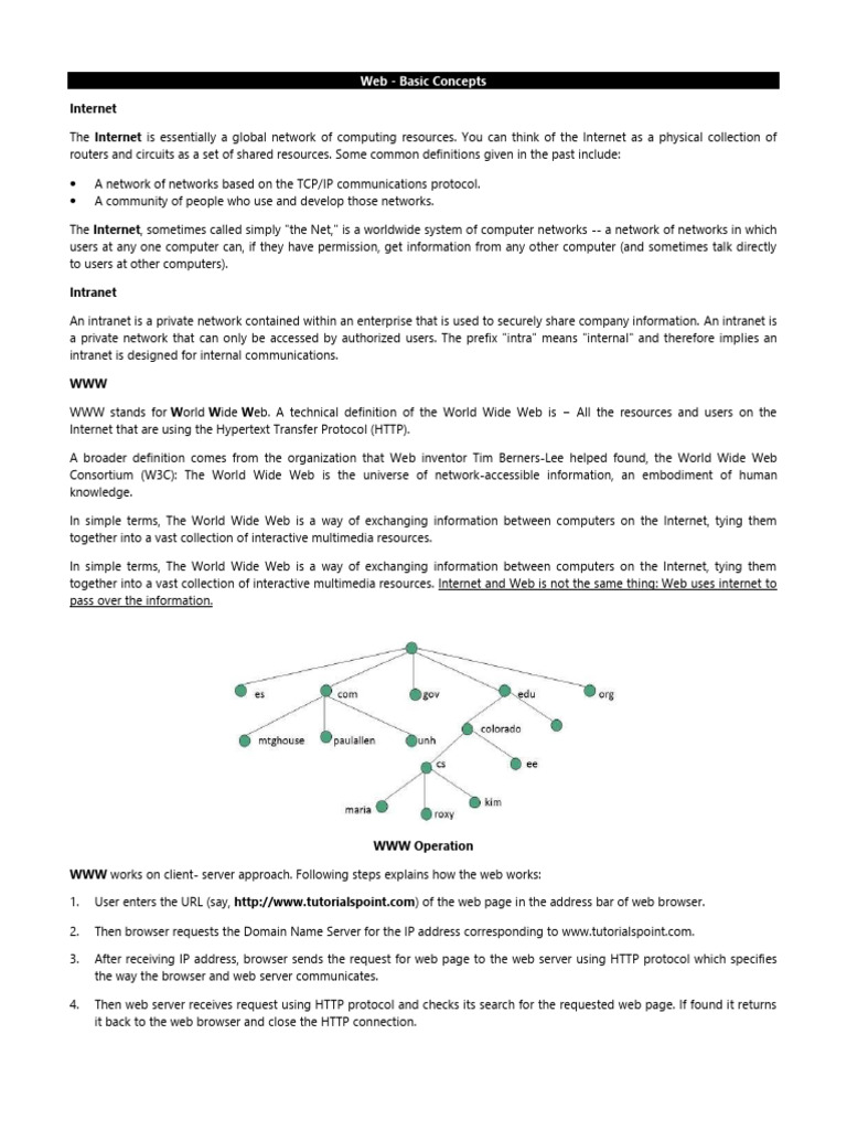Web Technology Note 1 | PDF | World Wide Web | Internet & Web