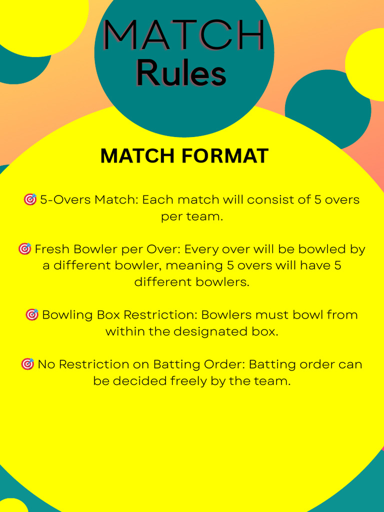 Match Rules English CPCC Season 2 | PDF | Bowling (Cricket) | Sports
