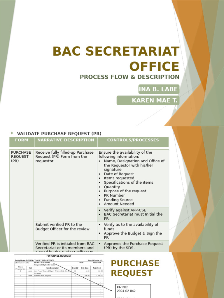 BAC Process Flow and Description Edited | PDF | Business | Procurement