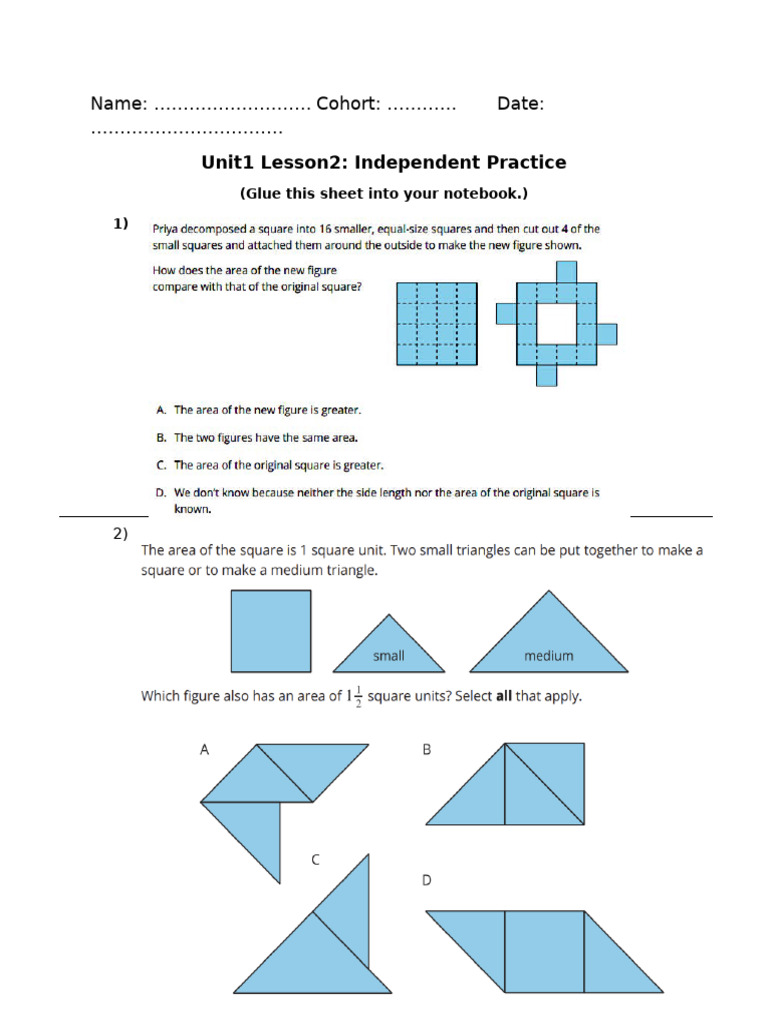 U1L2 Student Handout | PDF
