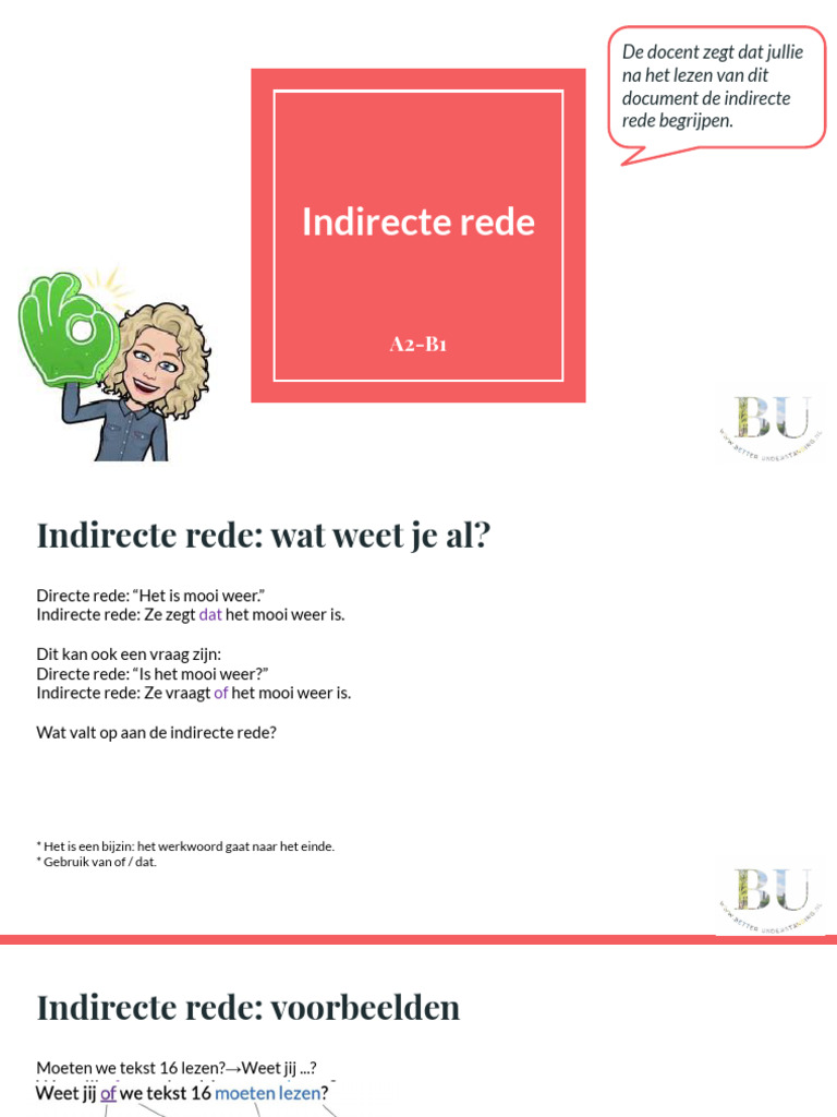 Indirecte Rede 1 | PDF