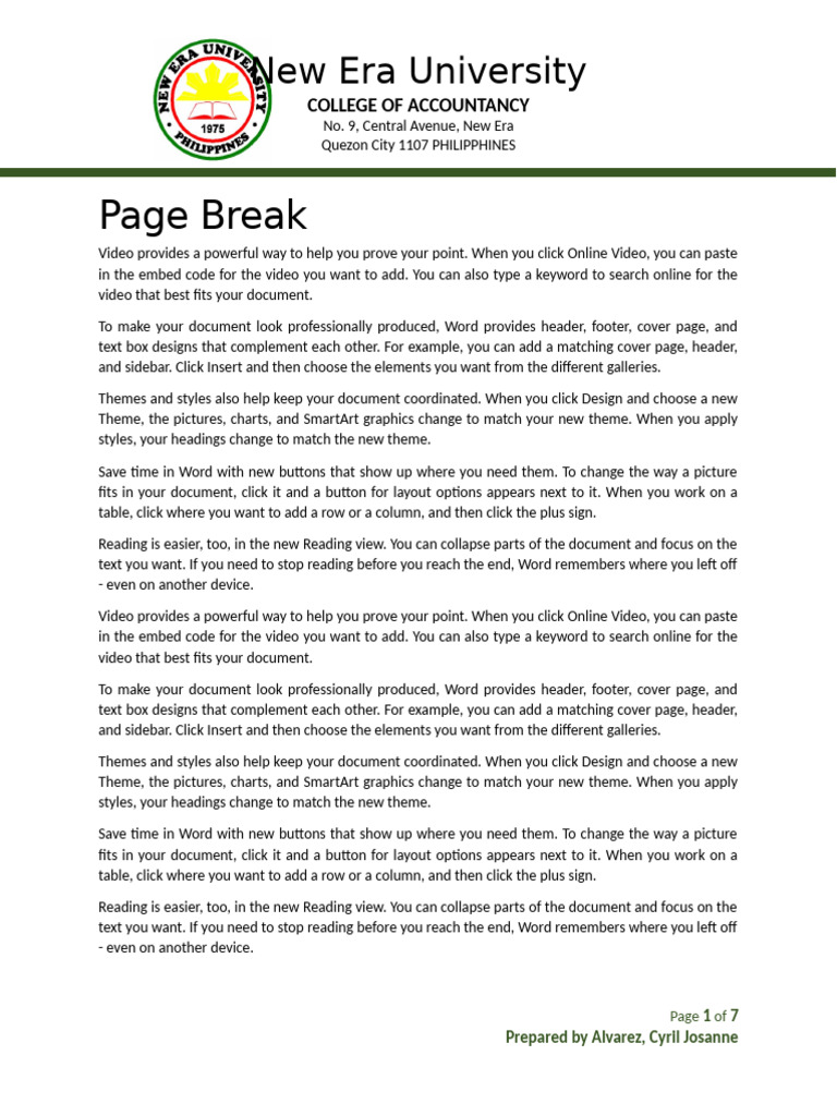 Alvarezact10 Page Break | PDF | Page Layout | Graphics