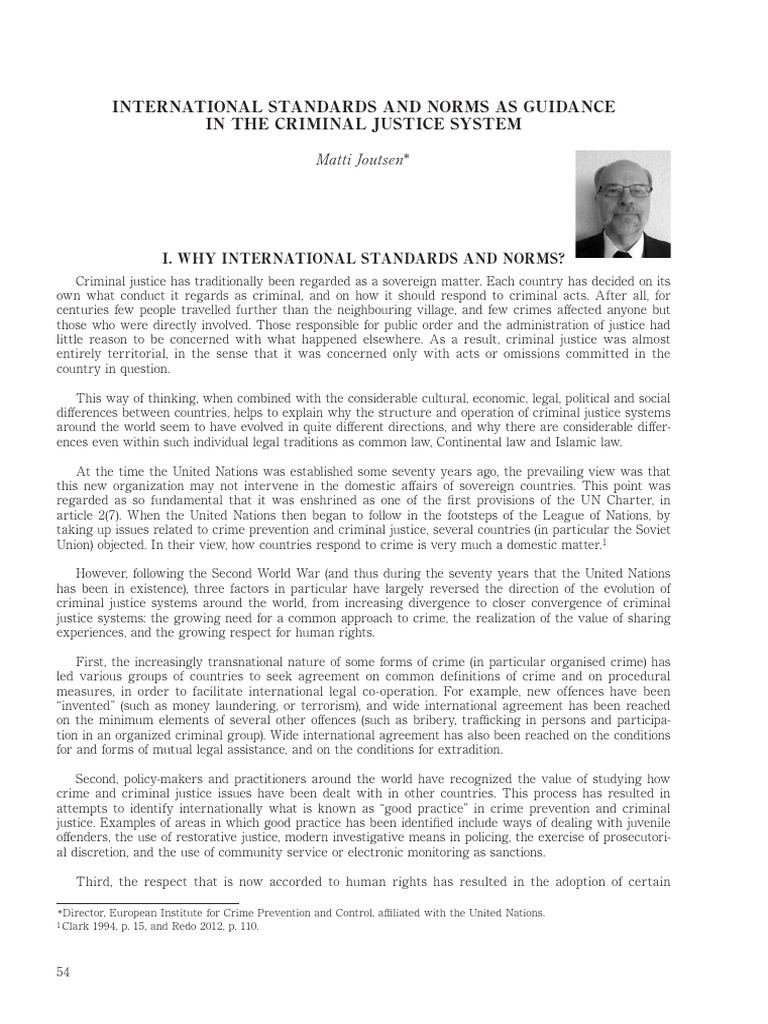 International Standards in Criminal Justice | PDF | Crime & Violence ...