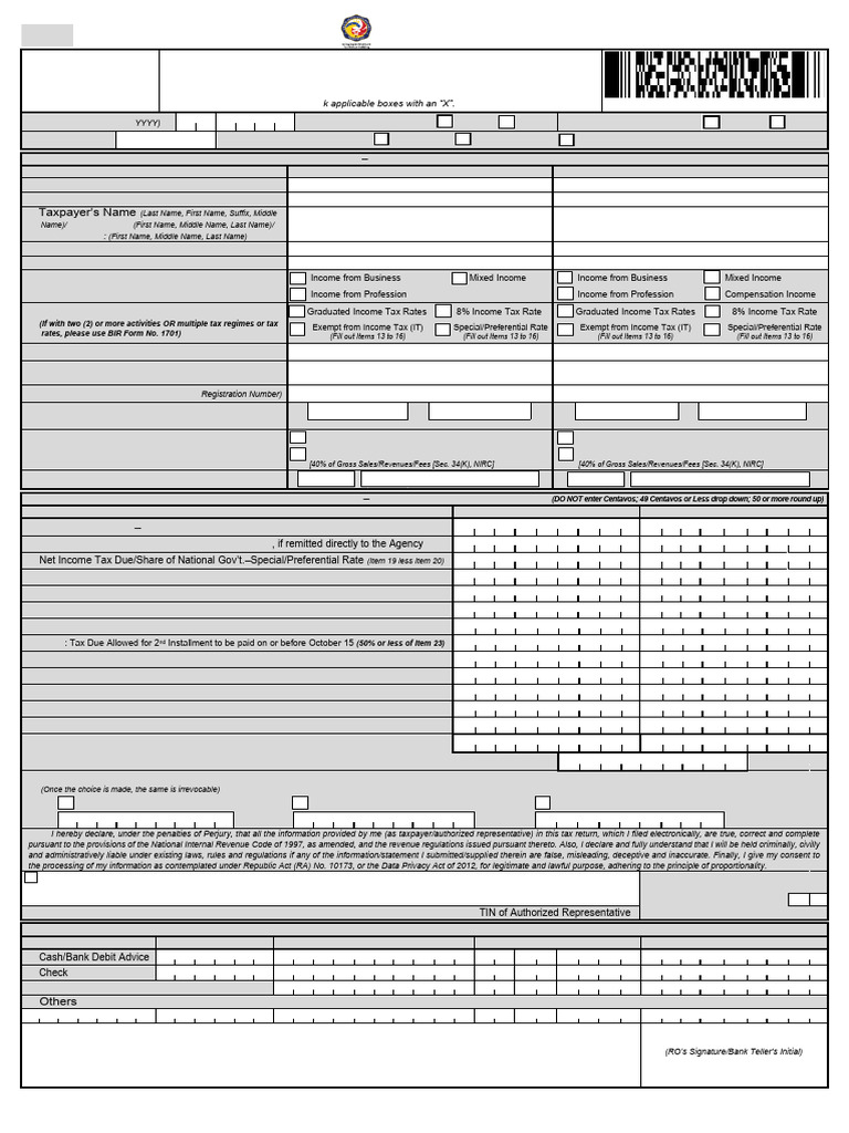 1701-MS Annual Income Tax Return Guide | PDF | Tax Deduction | Taxes