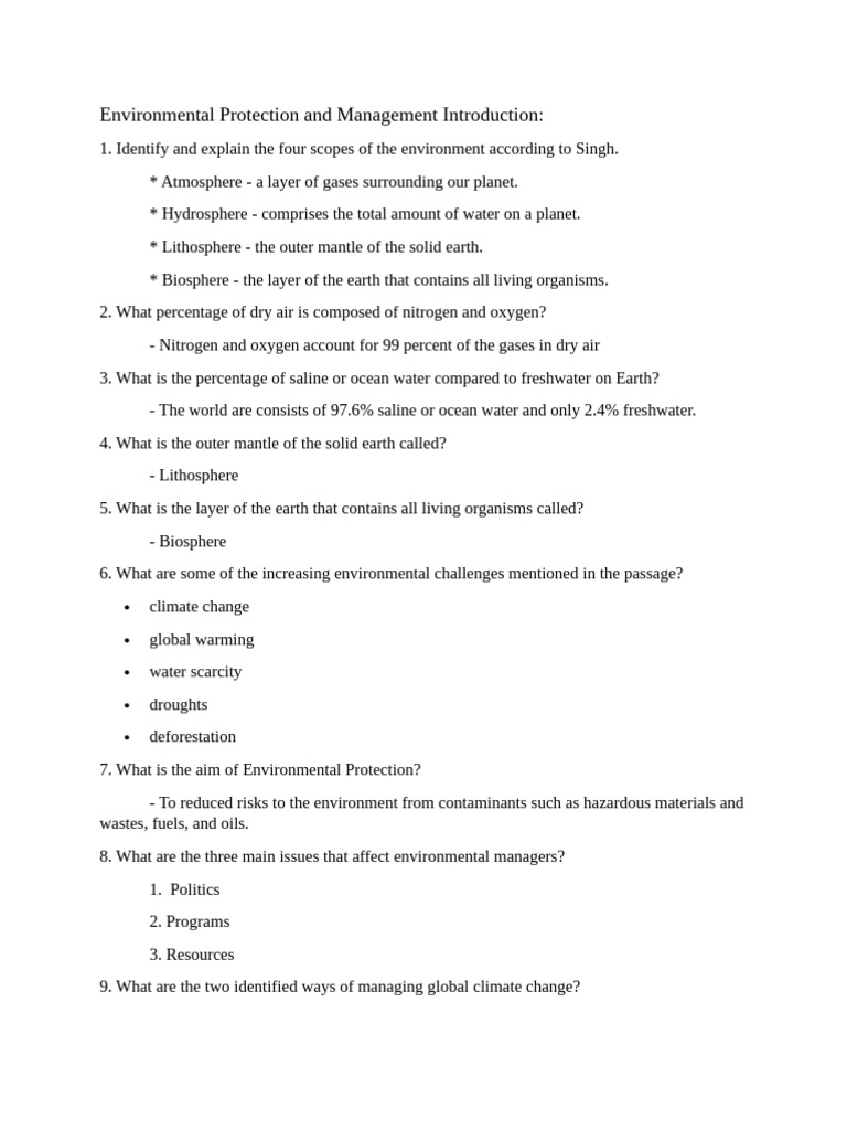 NSTP - Environmental Protection and Management Introduction | PDF