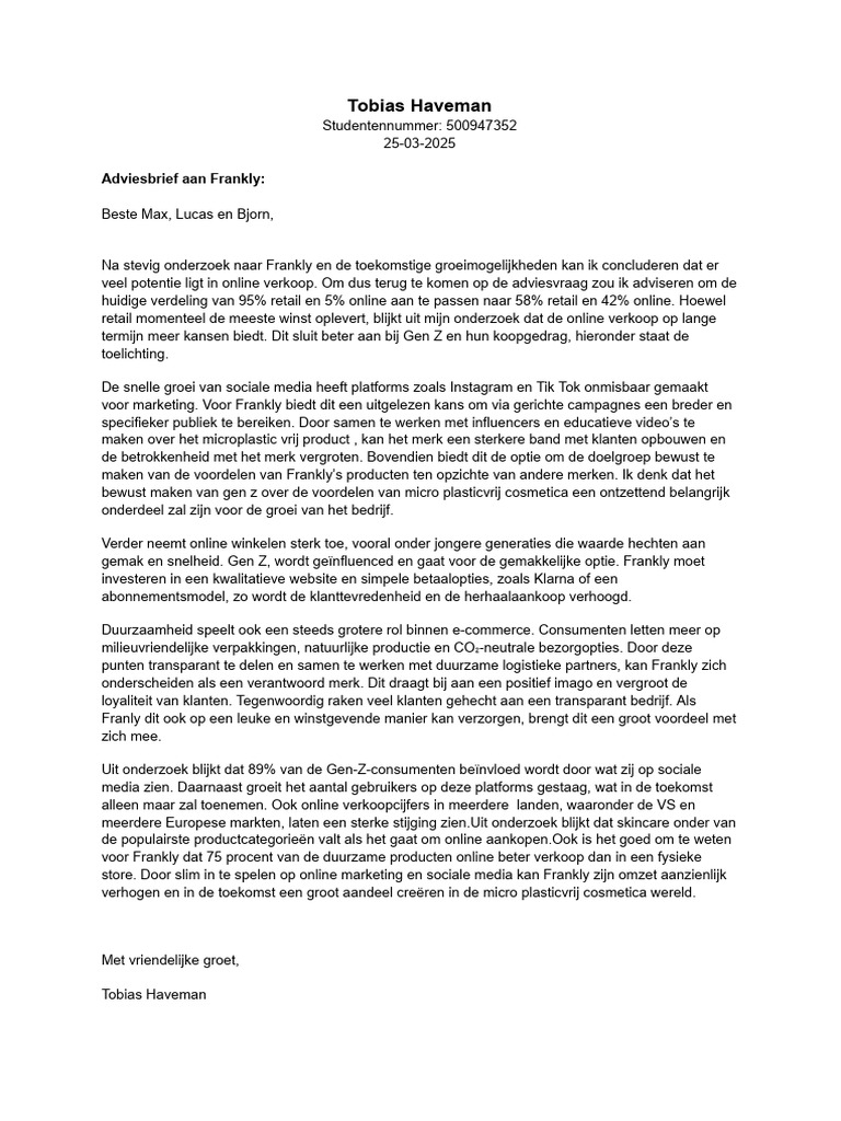 Adviesbrief | PDF