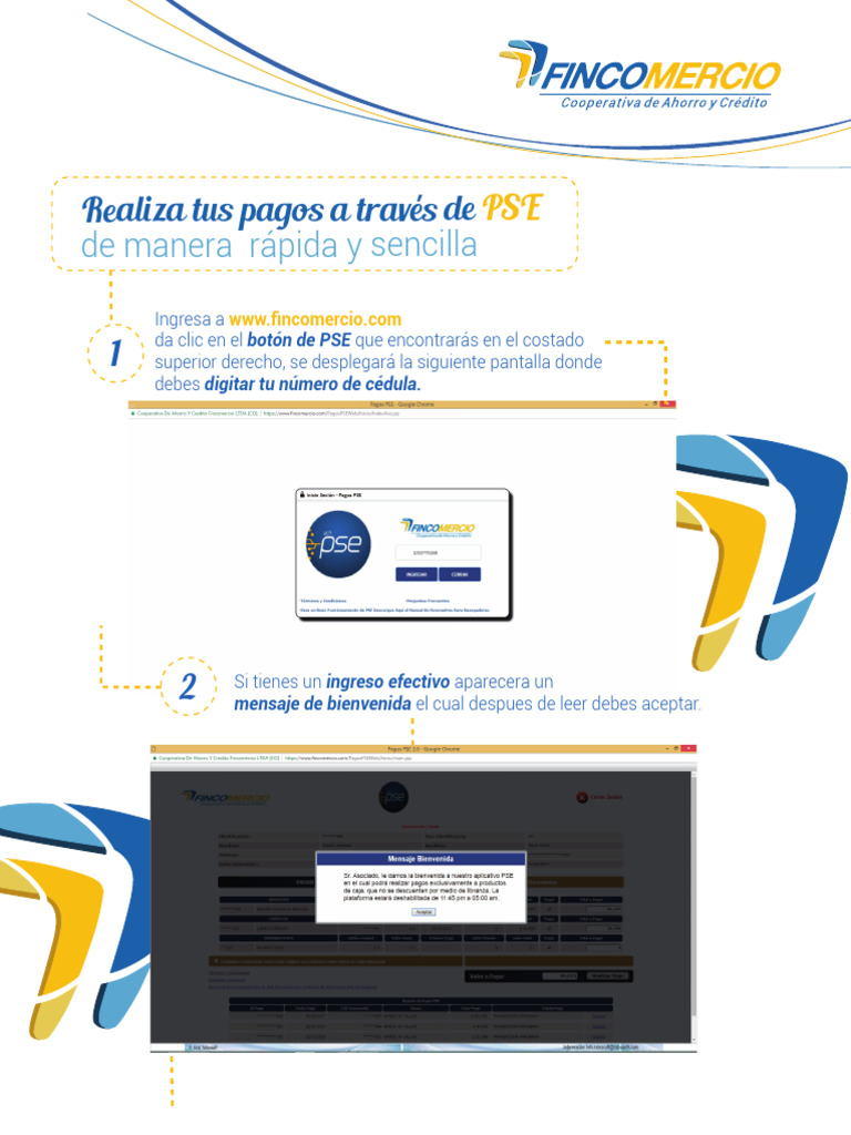 Pagos PSE en Fincomercio | PDF