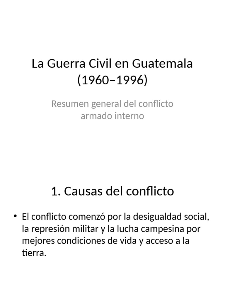 Guerra Civil Guatemala 2 | PDF