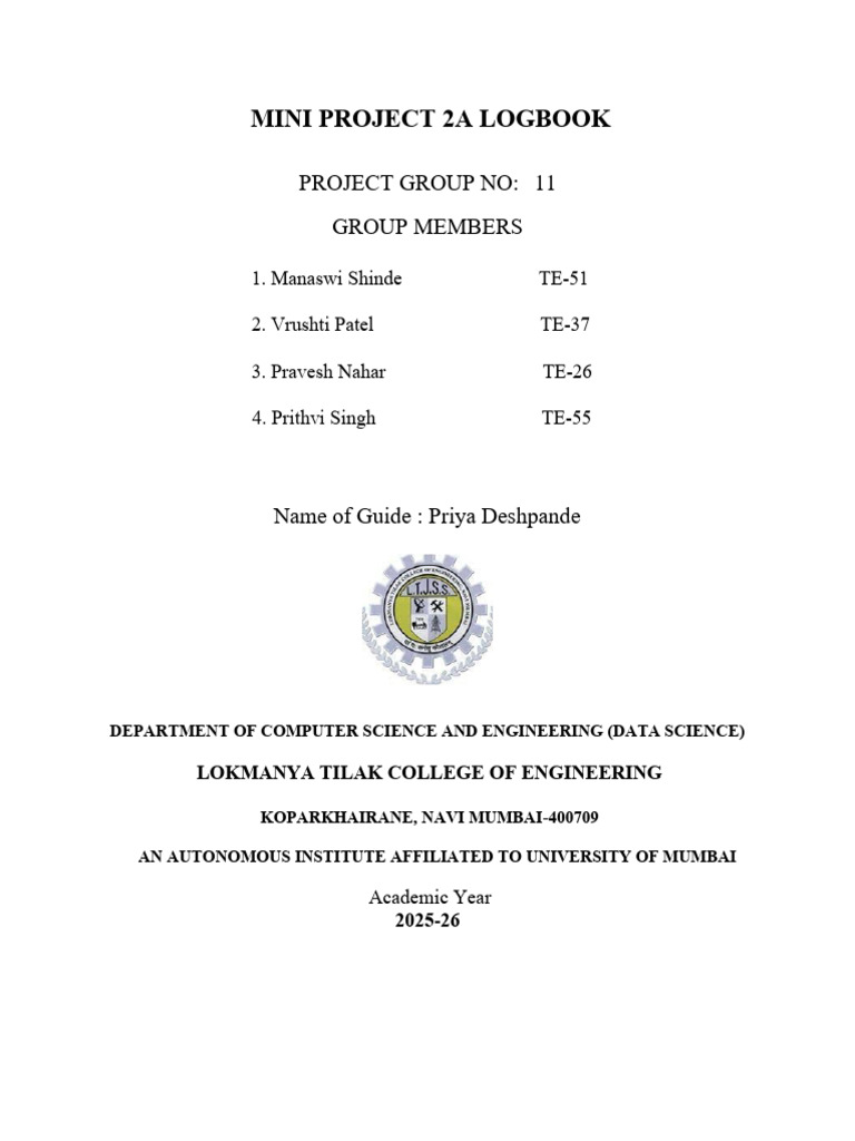 Mini Project 2A Logbook: SmartSegregate AI | PDF | Engineering | Knowledge