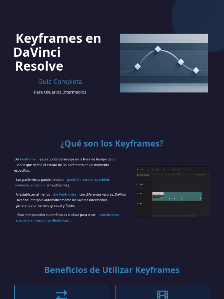 Keyframes en DaVinci Resolve | PDF