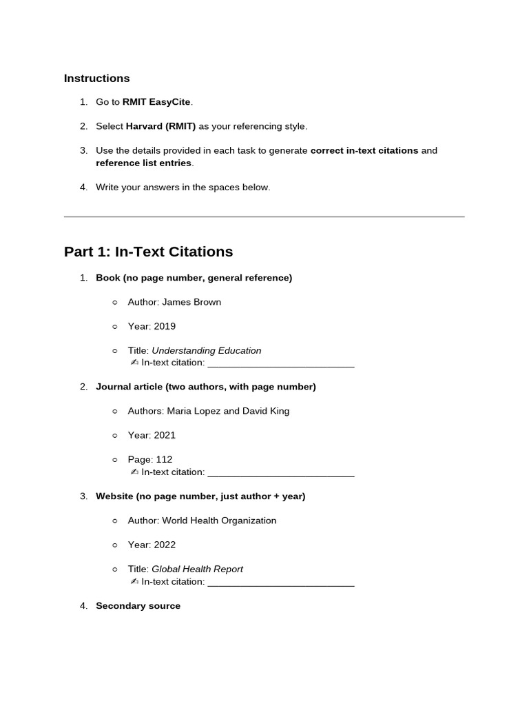 Harvard Referencing Guide for RMIT | PDF