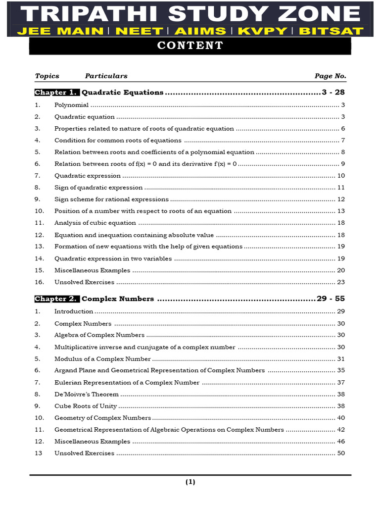 Module II Class Xi | PDF | Quadratic Equation | Equations