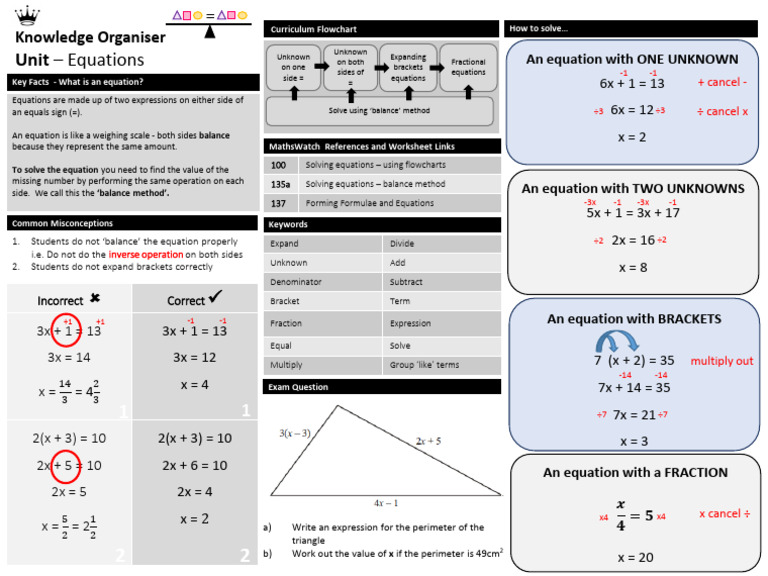 Solving Equations: Balance Method Guide | PDF | Equations | Arithmetic