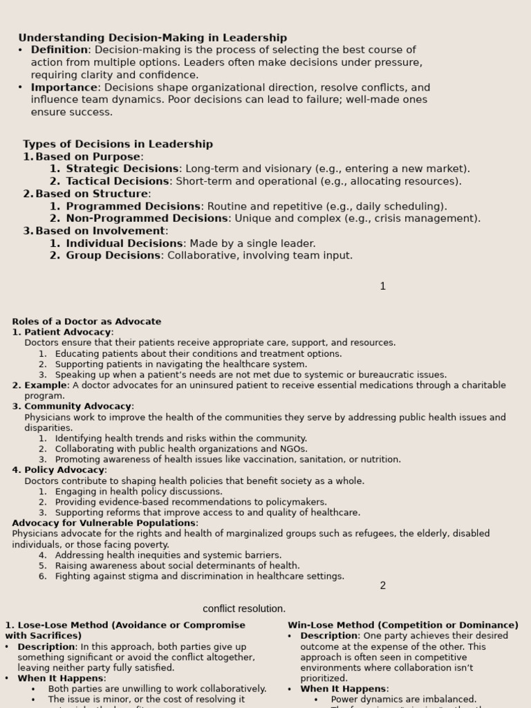 4 | PDF | Leadership | Conflict Resolution