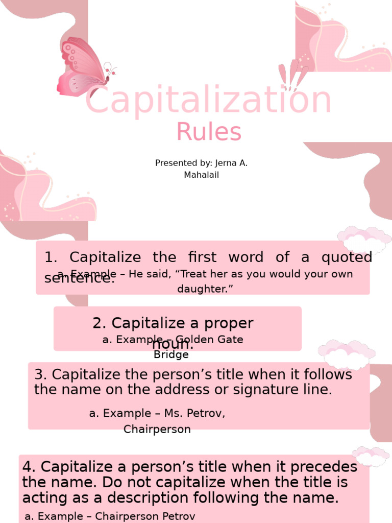 Capitalization and Punctuation Rules | PDF | Comma | Language Mechanics
