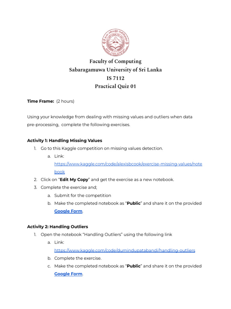 Tutorial - Handling Missing Values & Outliers | PDF