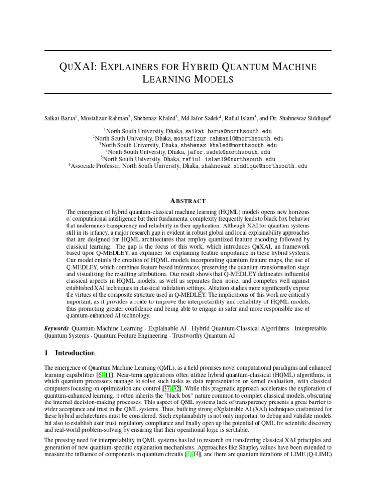 QuXAI Explainers For Hybrid Quantum Machine Learni | PDF | Quantum Computing | Machine Learning