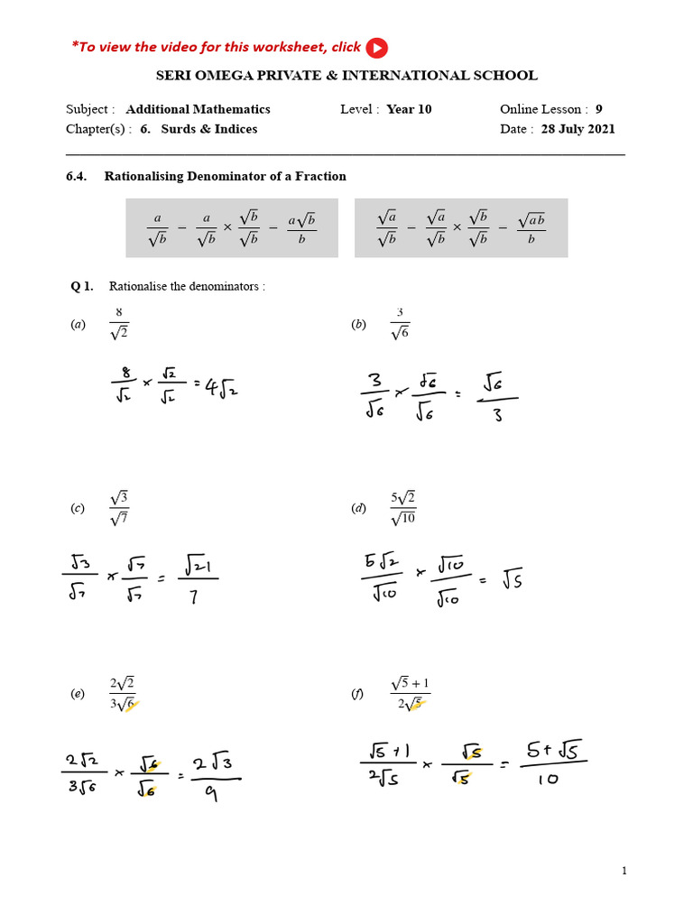 Y10 Add Maths Online Lesson 9 | PDF | Area | Pi