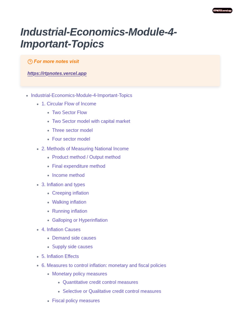 Industrial Economics: Key Concepts & Topics | PDF | Gross Domestic ...