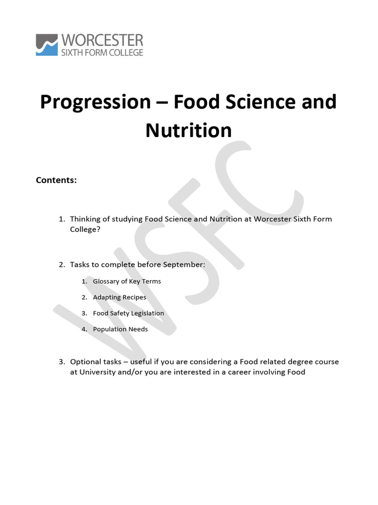 Food Science and Nutrition Guide | PDF | Foods | Nutrition