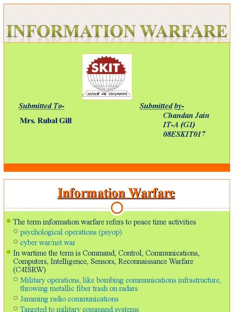 An Analysis of Information Warfare: Tactics, Strategies, Examples and ...