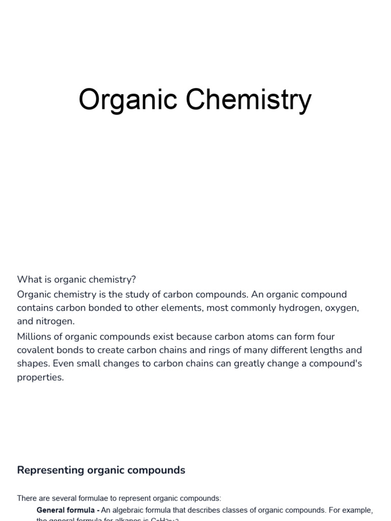 Organic Chemistry AS LEVEL Introduction | PDF | Functional Group ...
