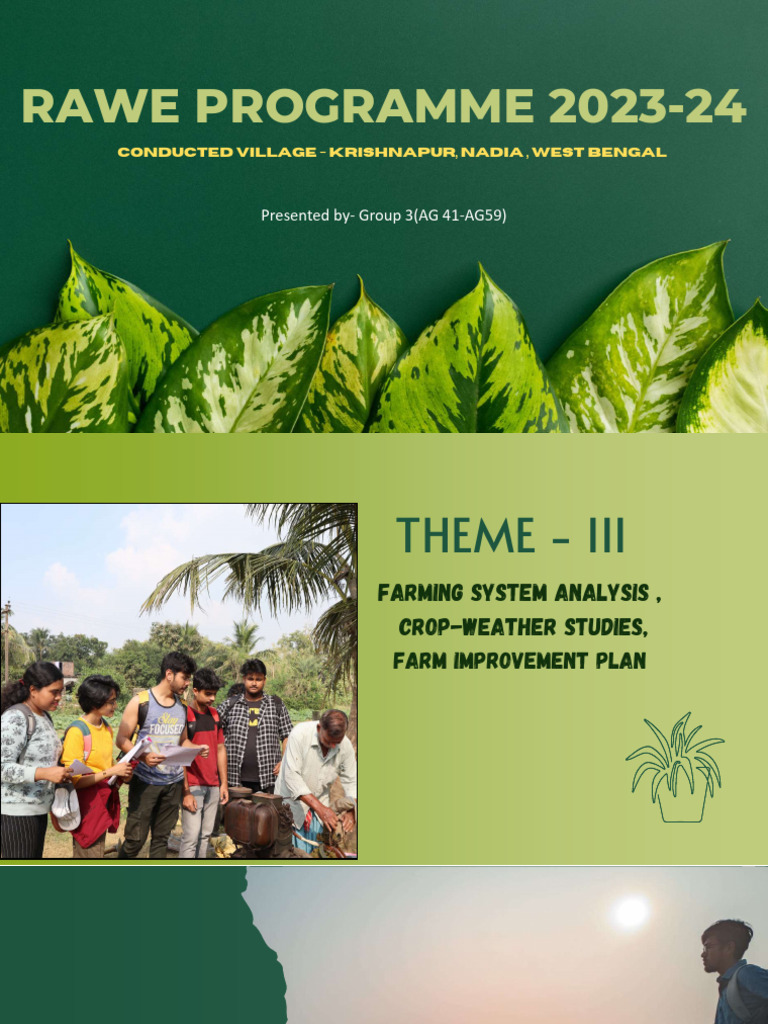 RAWE Programme 2023-24: Farming Analysis | PDF | Agriculture | Manure