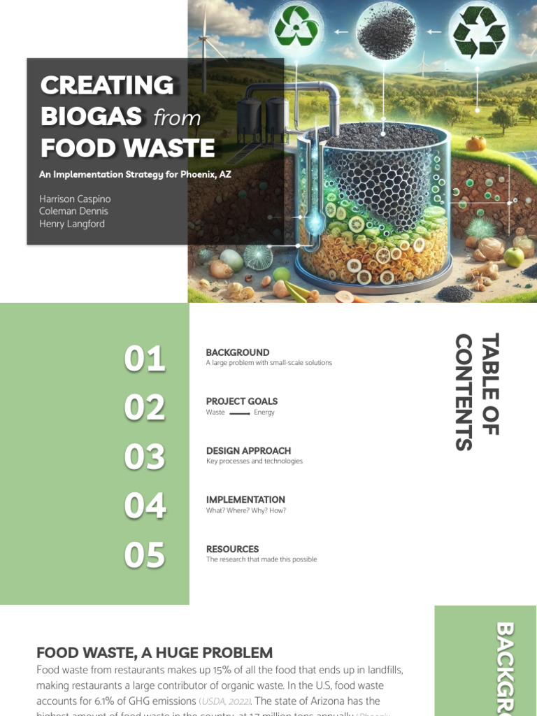 Biogas from Food Waste: Phoenix Strategy | PDF | Biogas | Anaerobic ...