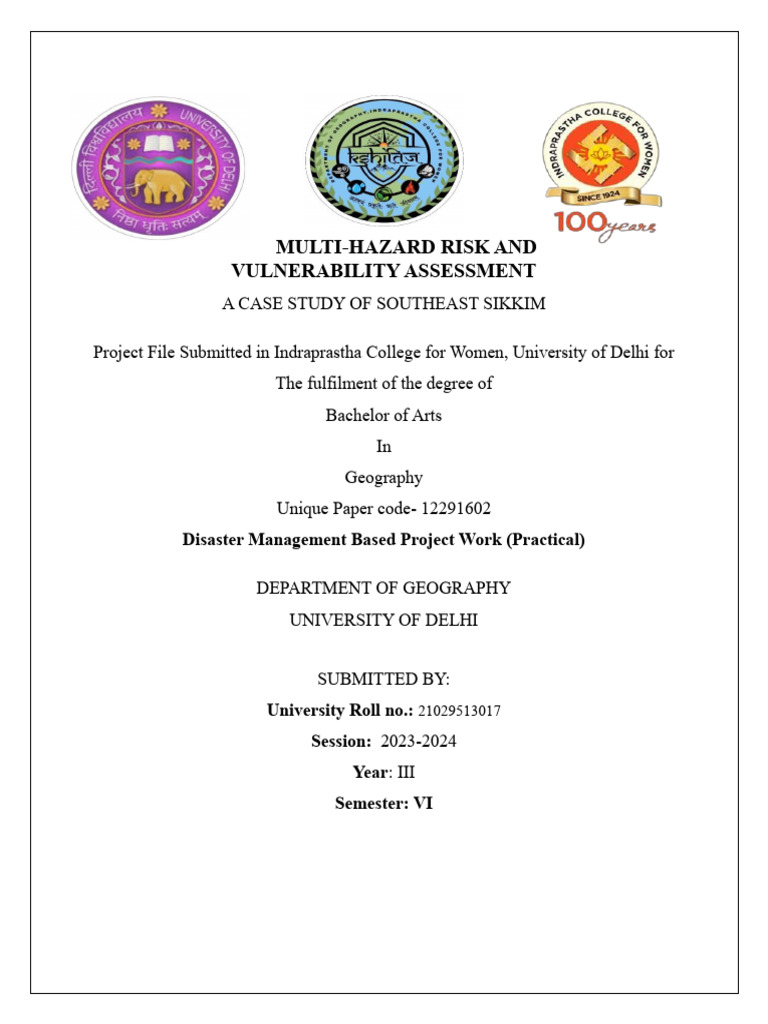 Disaster Management and Based Project Work Final | PDF | Himalayas ...