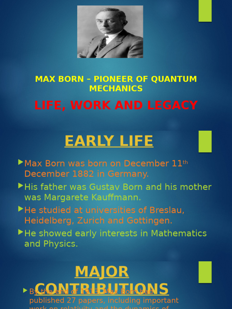 Max Born | PDF | Quantum Mechanics | Physics