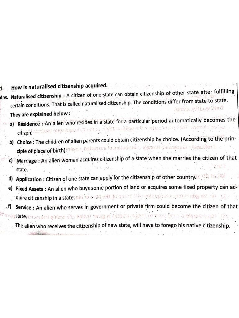 Unit 7 Citizenship | PDF