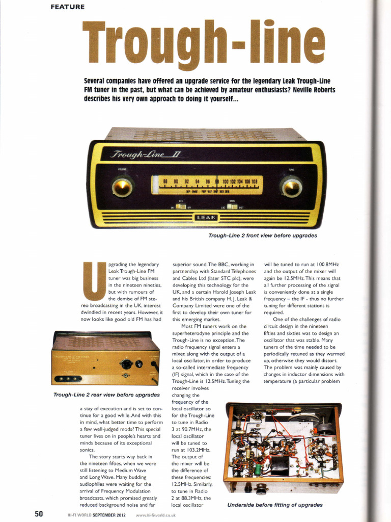 Upgrading the Leak Trough-Line FM Tuner | PDF | Frequency Modulation ...