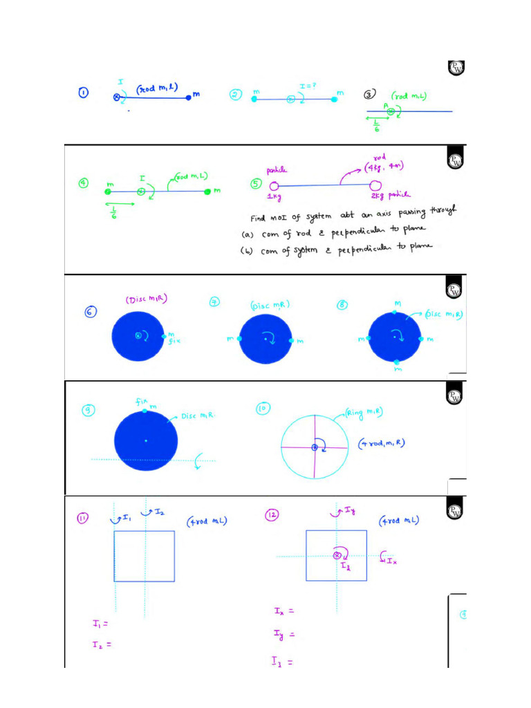 Questions On Moment of Inertia | PDF