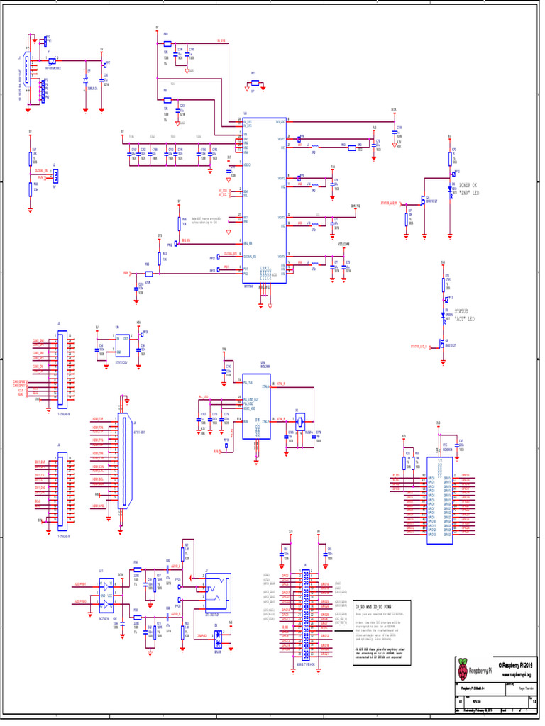 Raspberry Pi 3 A Plus Reduced Schematics | PDF