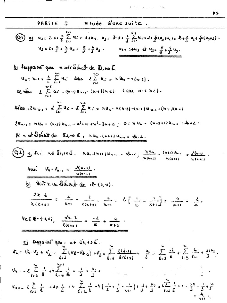 Corrigé Maths 2S HEC-ESCP 2000 (major-prepa) | PDF